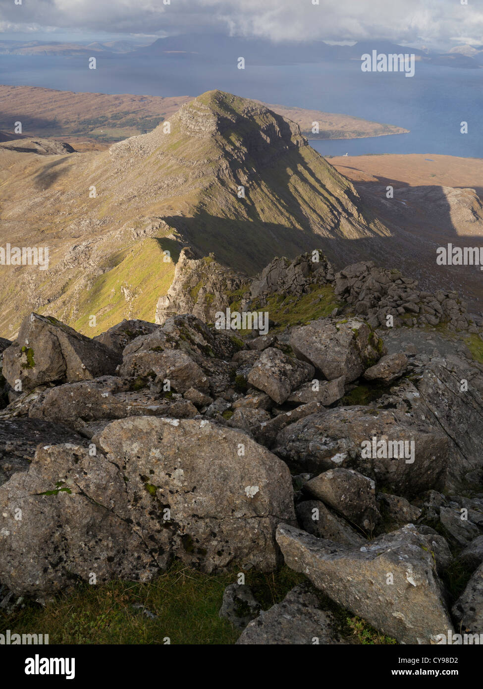 Hallival on the Cuillin Ridge of Rum from Askival Stock Photo - Alamy