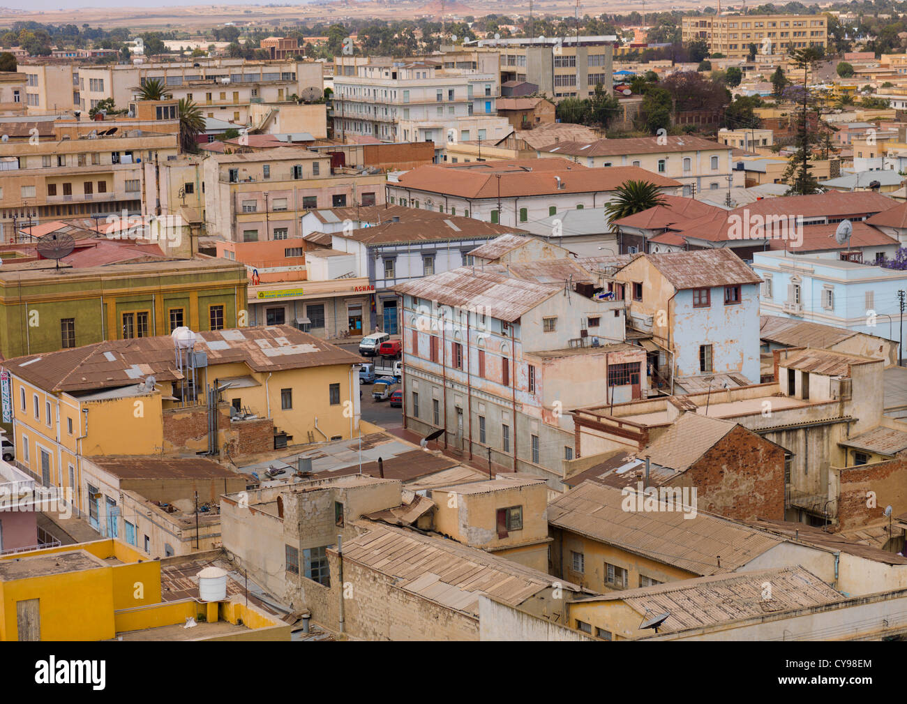 Aerial View Of Asmara, Eritrea Stock Photo - Alamy