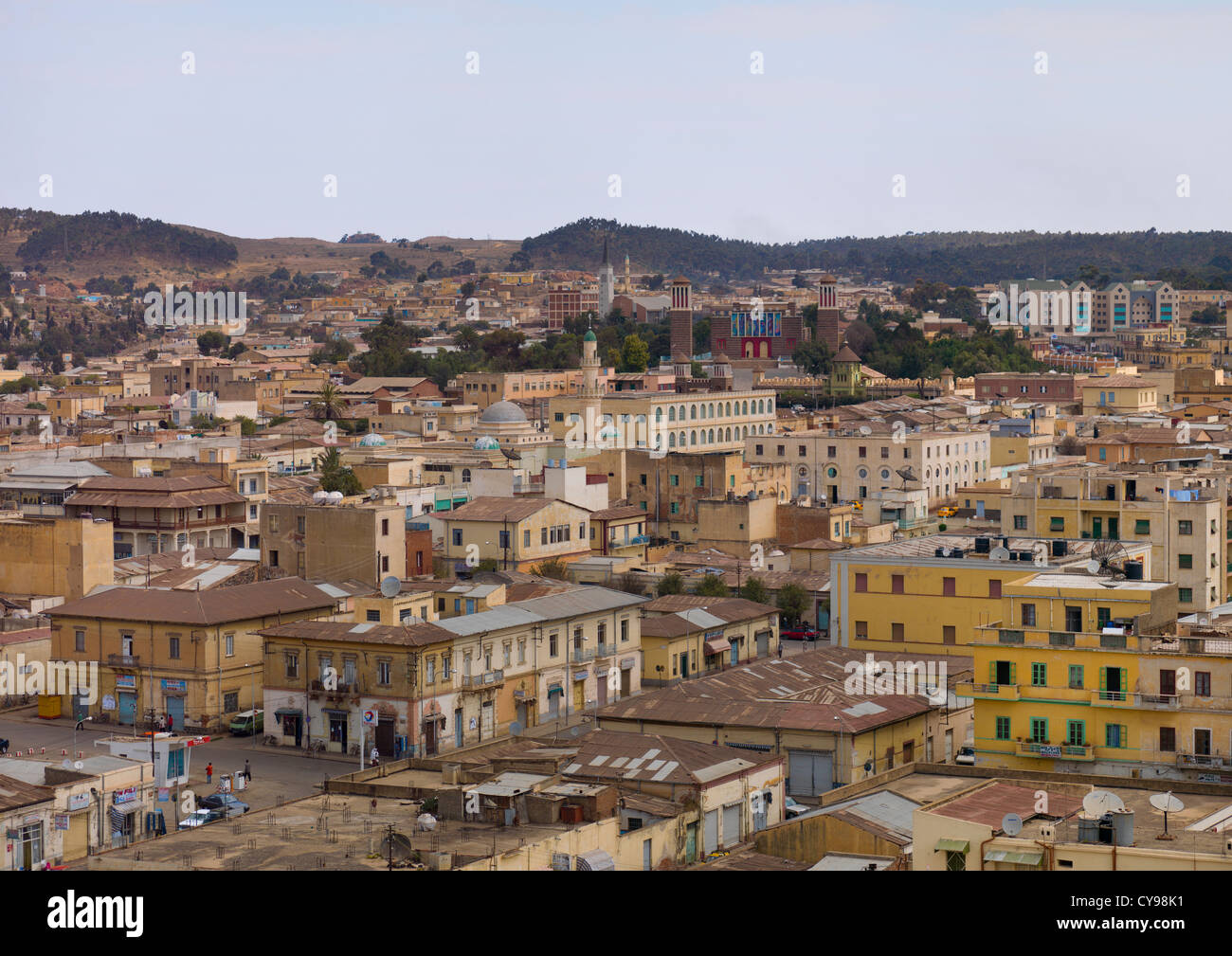 Aerial View Of Asmara, Eritrea Stock Photo - Alamy