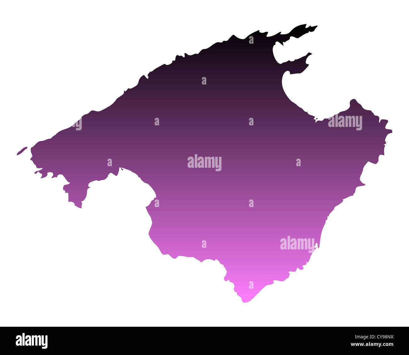 Island majorca map Cut Out Stock Images & Pictures - Alamy