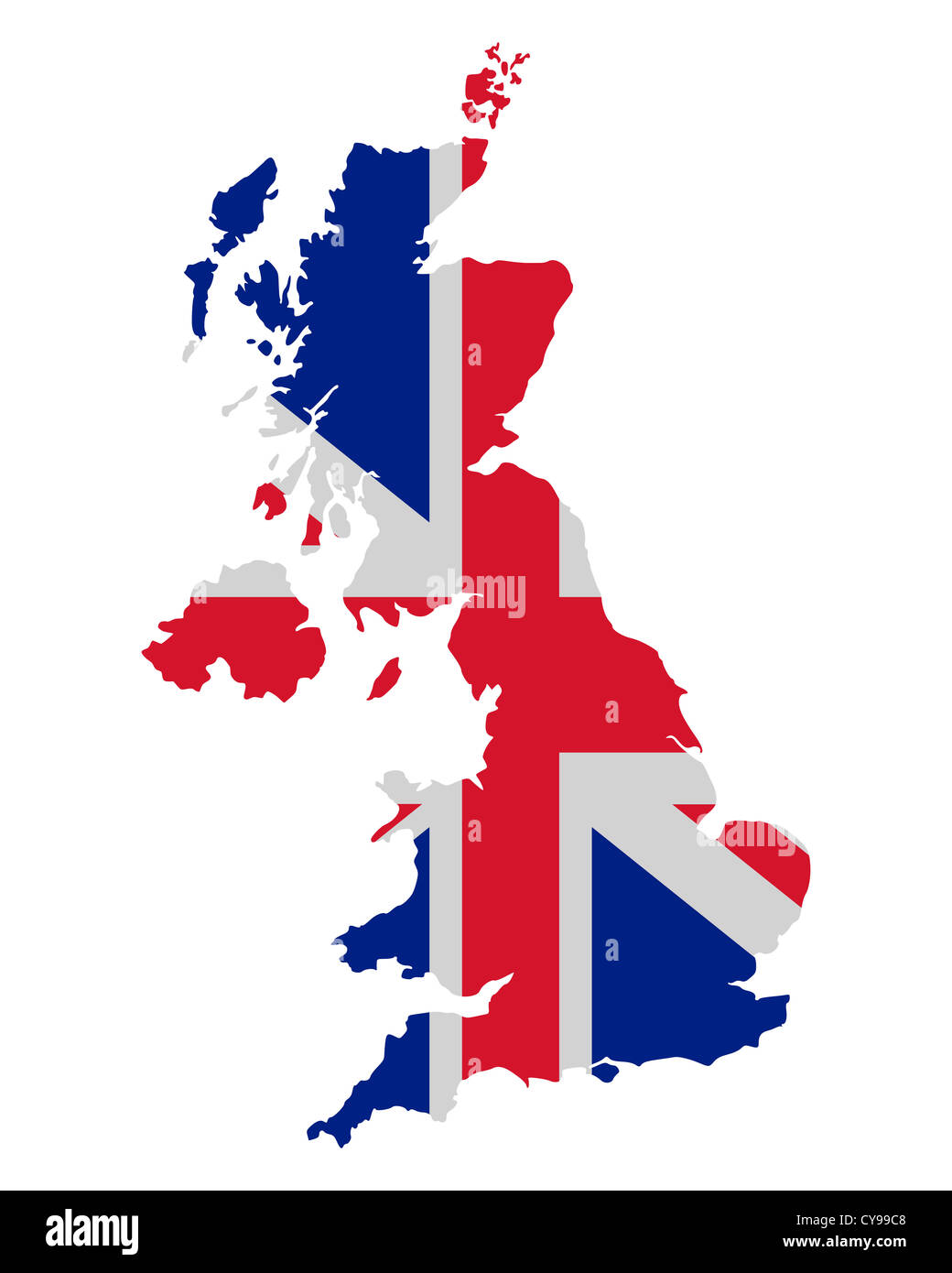 Map and flag of United Kingdom Stock Photo - Alamy
