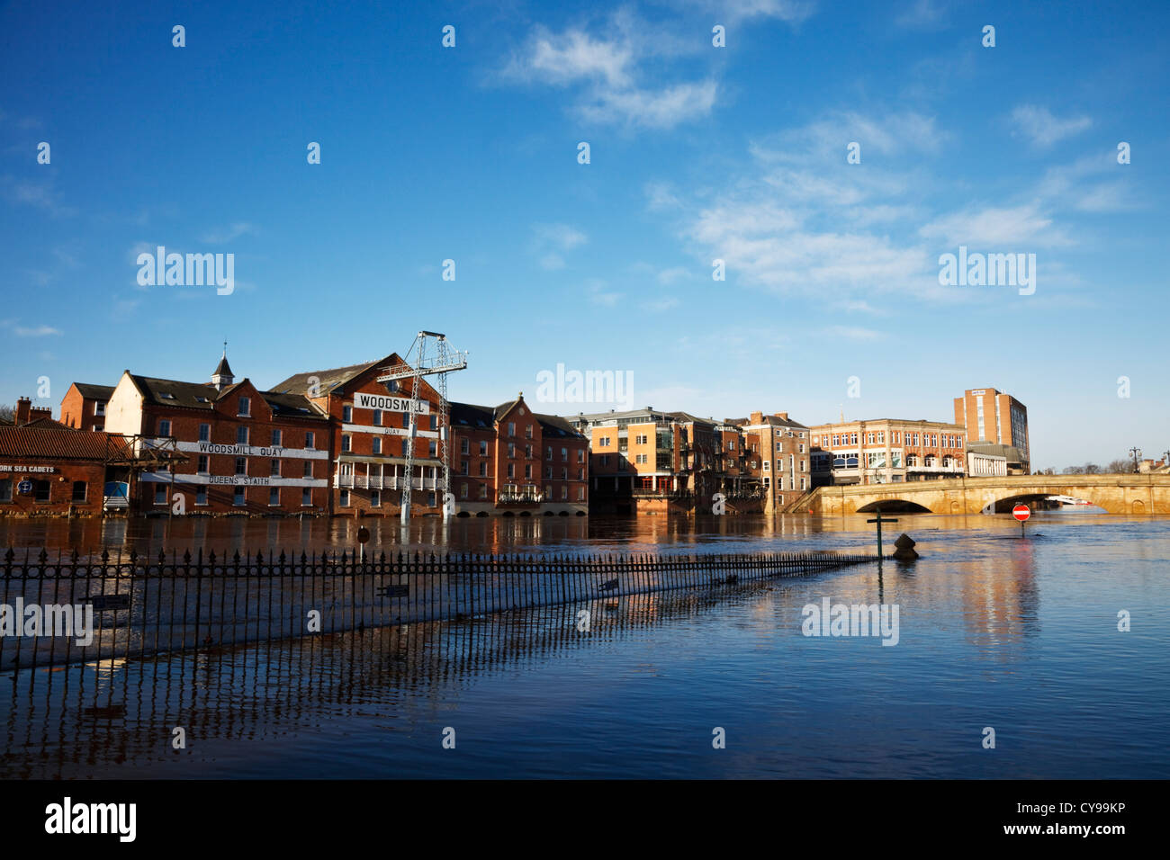 Flooded River Ouse. York, Yorkshire, England, UK. 2011 Stock Photo - Alamy