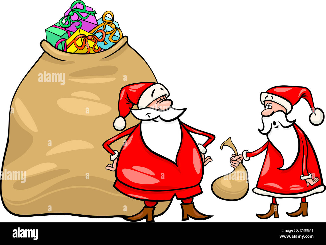 Memes Para Papa Noel Cartoon Illustration Of Funny Santa Claus Or Papa