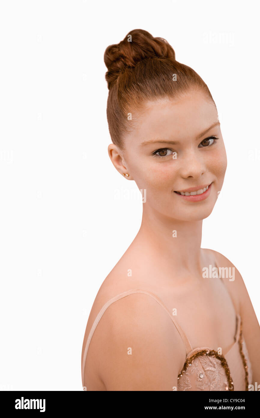 Close up of smiling ballerina Stock Photo - Alamy