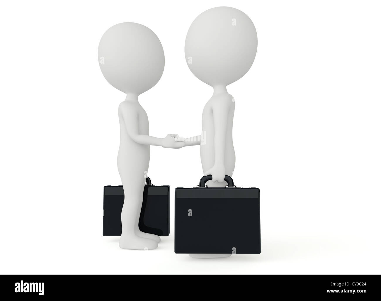 3d businessman handshake with briefcase black hi-res stock photography ...