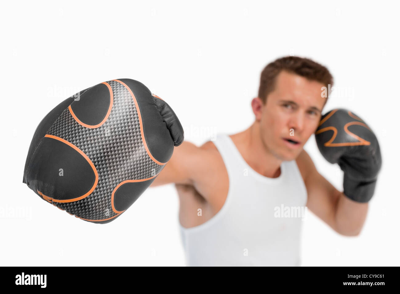 Close up of punching fist Stock Photo - Alamy