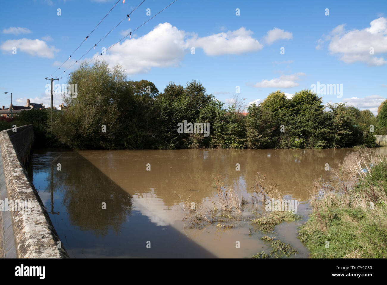 Flooding of the River Stour Shipston on stour Warwickshire England uk ...
