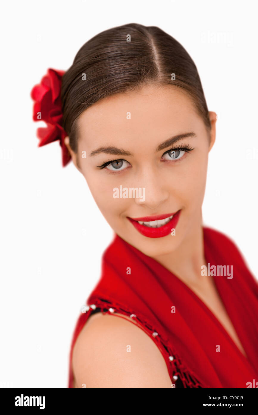 Close up of young woman Stock Photo - Alamy