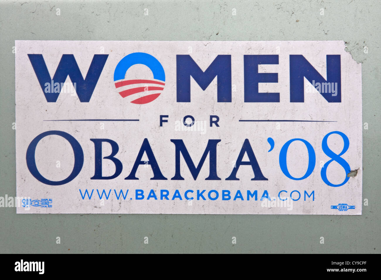 2008 Barack Hussein Obama "Woman for Obama '08" political campaign ...