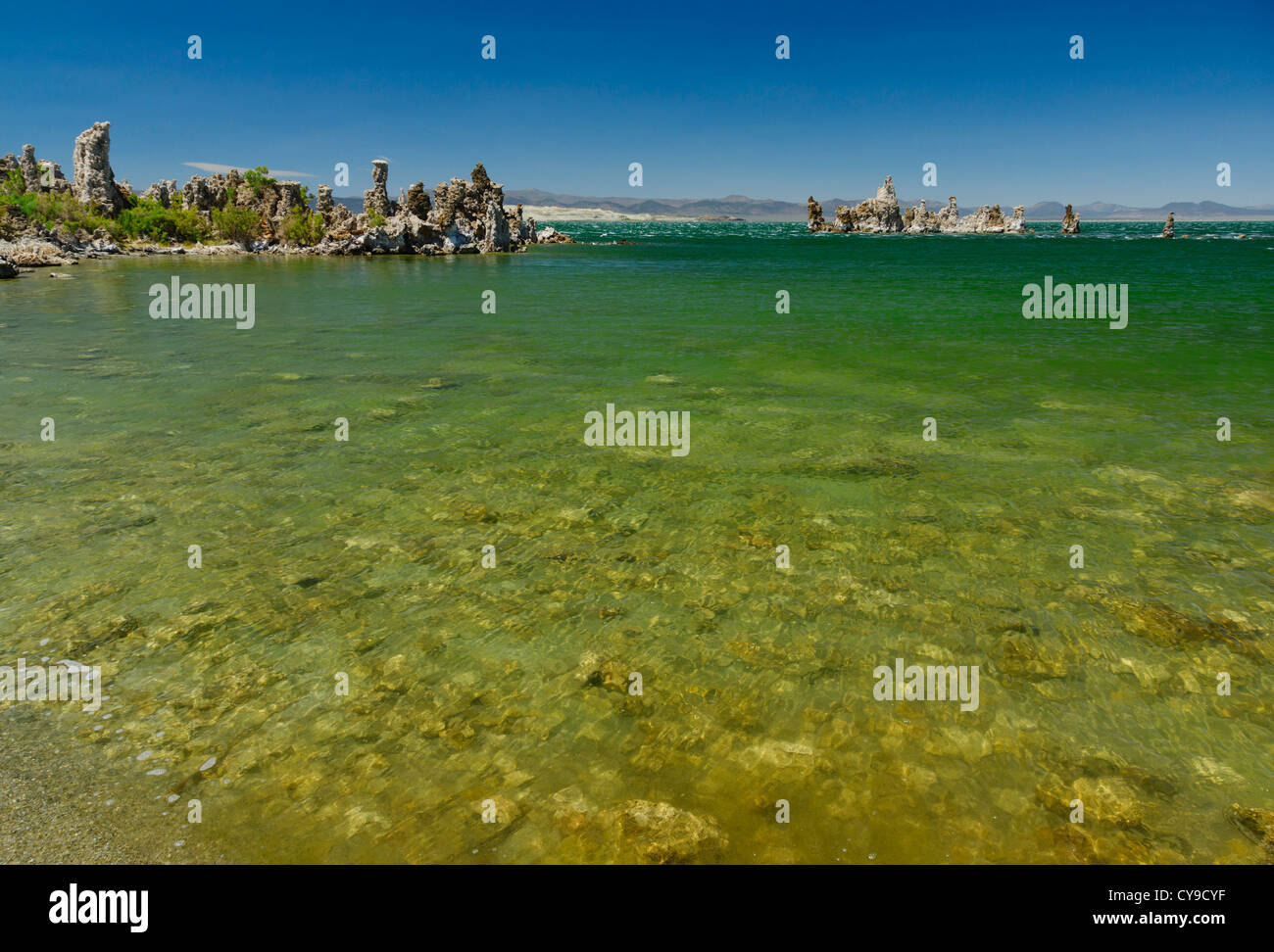 Mono Lake, South Tufa. The shoreline and salt lake Stock Photo - Alamy