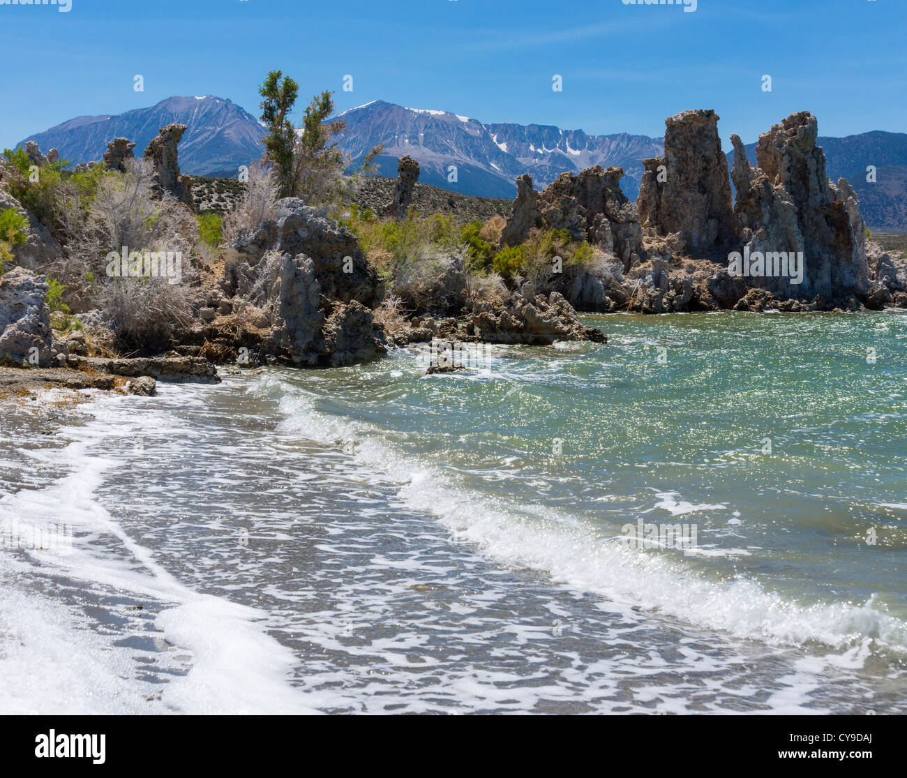 Mono Lake, South Tufa. The shoreline and salt lake Stock Photo - Alamy