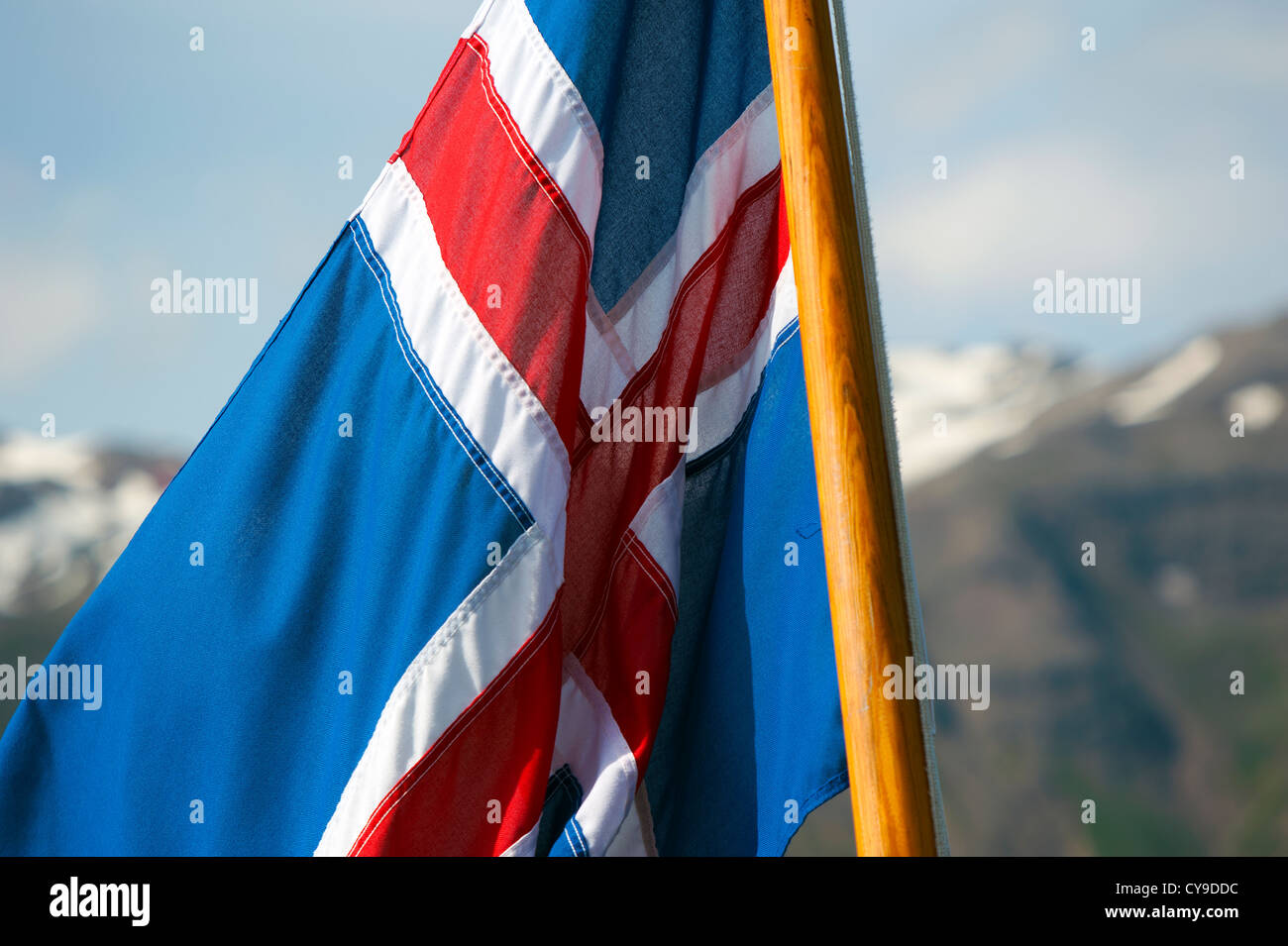 White iceland flag hi-res stock photography and images - Alamy