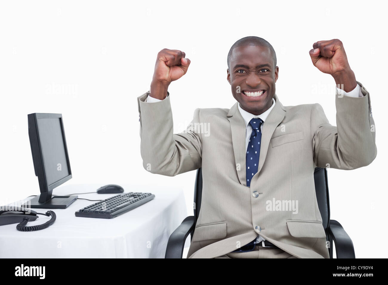 Stylish young salesman confident smile hi-res stock photography and ...