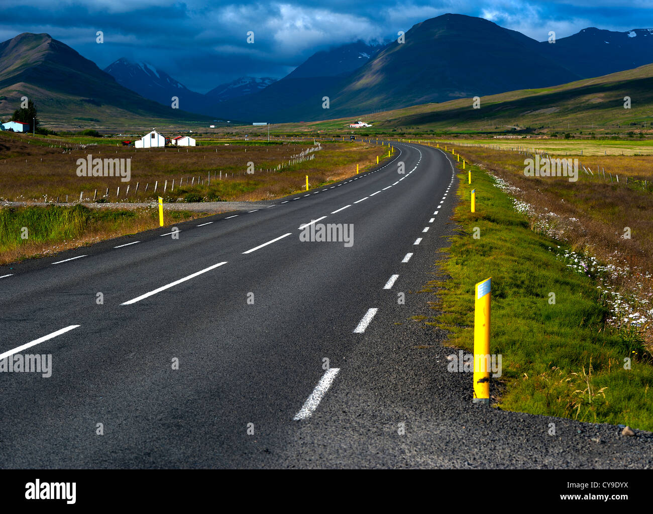 Long way, Iceland Stock Photo - Alamy