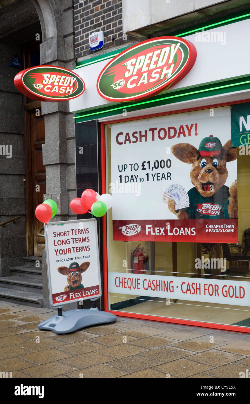 authorized pay day loan shop on the high street Stock Photo - Alamy