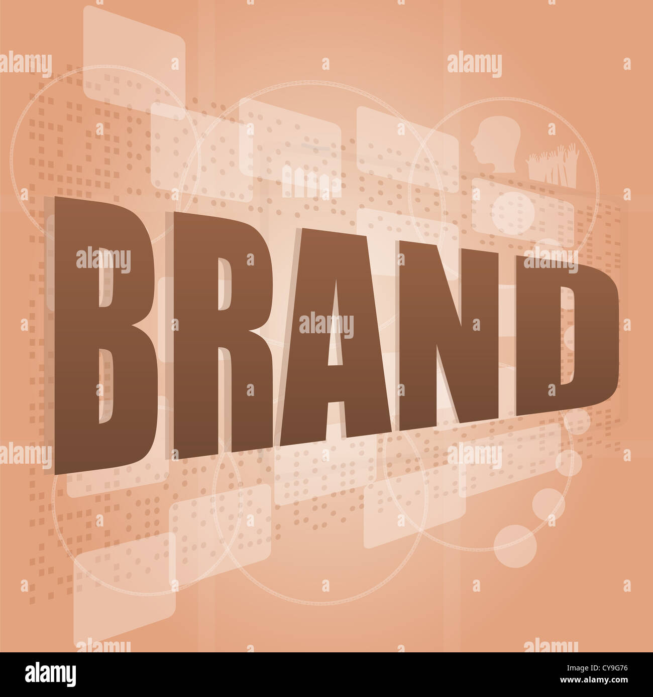 Brand concept in word tag cloud, business concept Stock Photo - Alamy