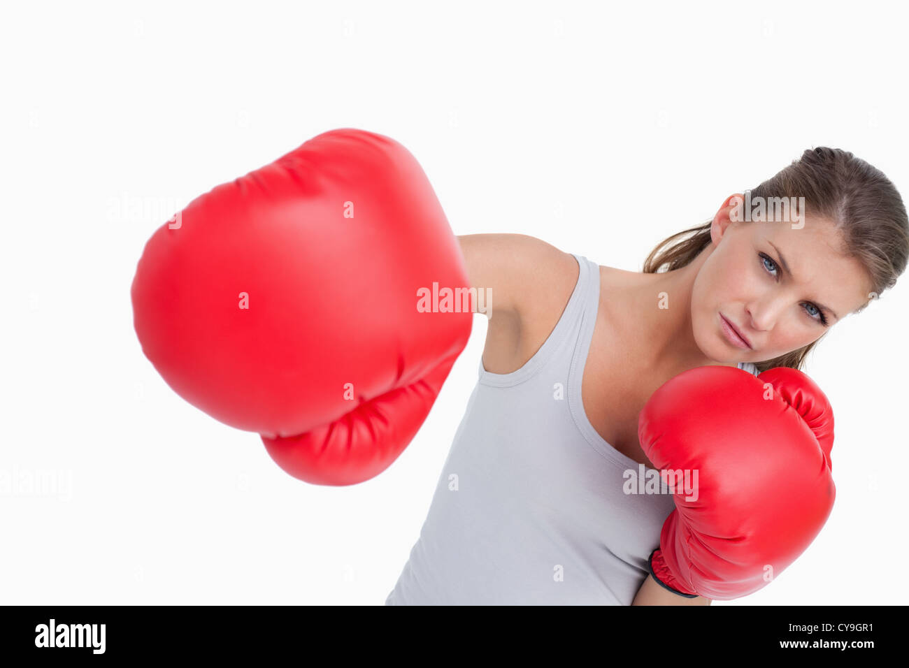 Female boxing isolated hi-res stock photography and images - Alamy