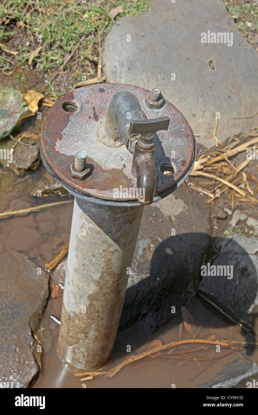 Community Water Tap Stock Photo - Alamy