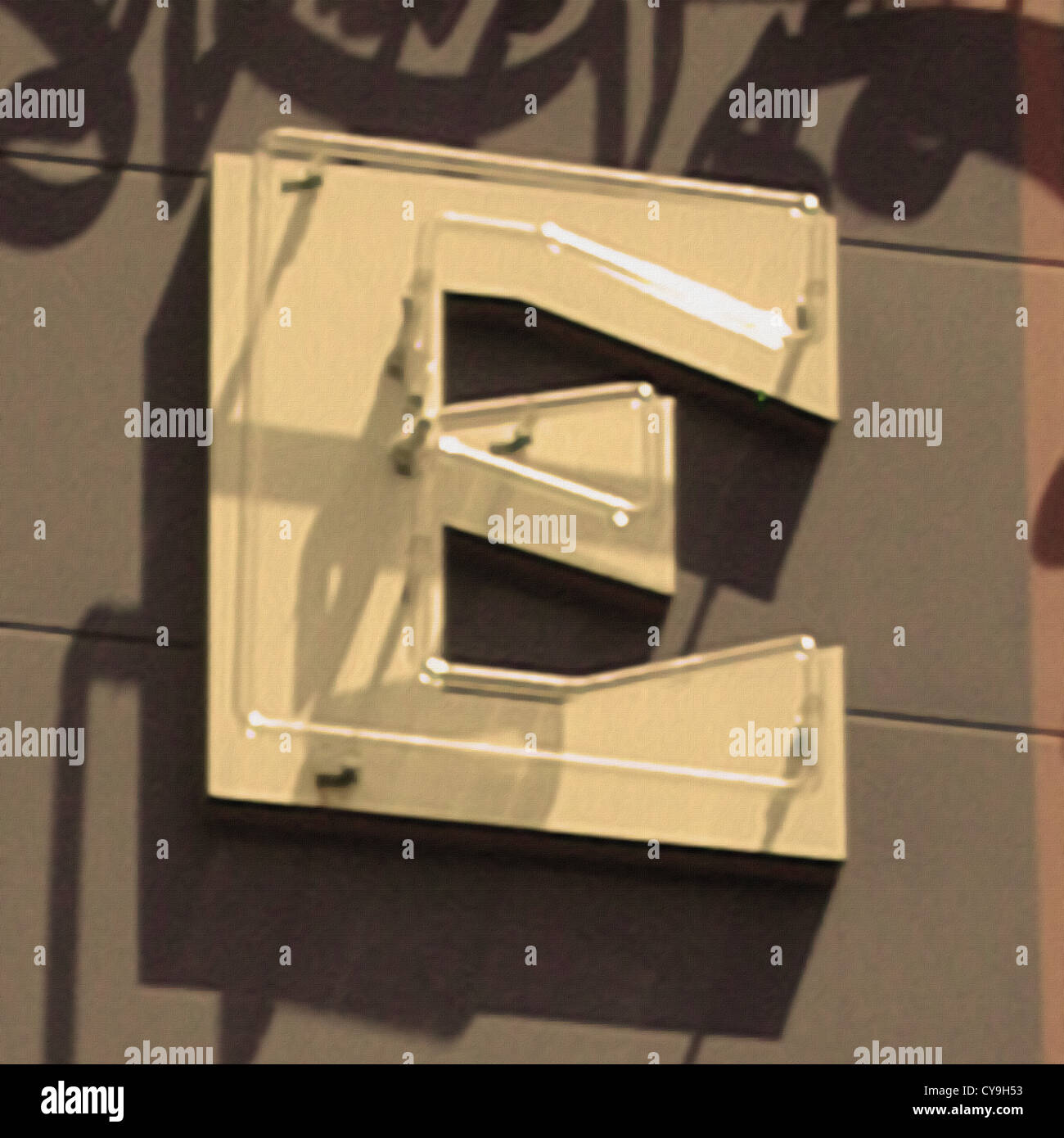 Neon letter e hi-res stock photography and images - Alamy