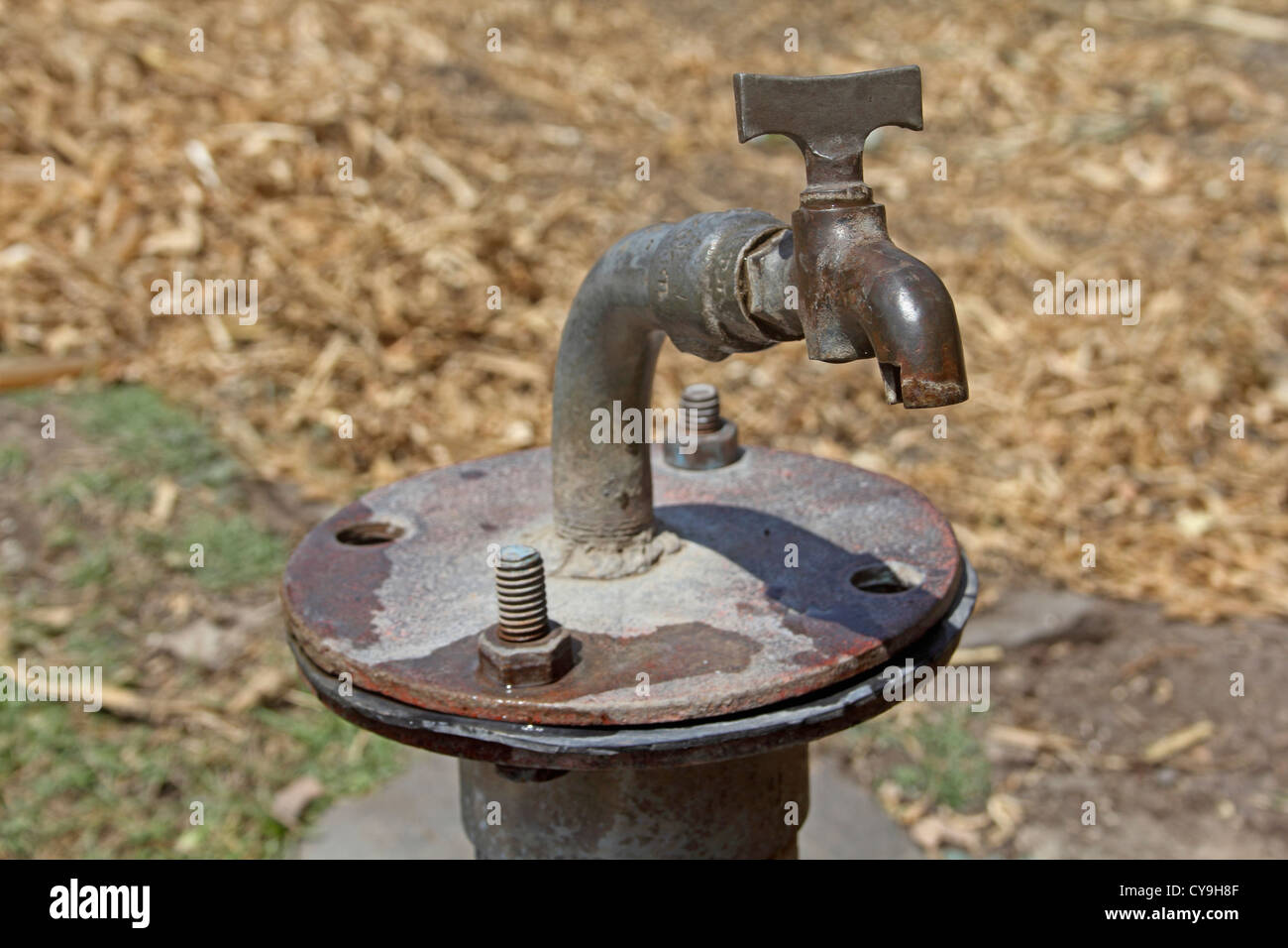 Community Water Tap Stock Photo - Alamy