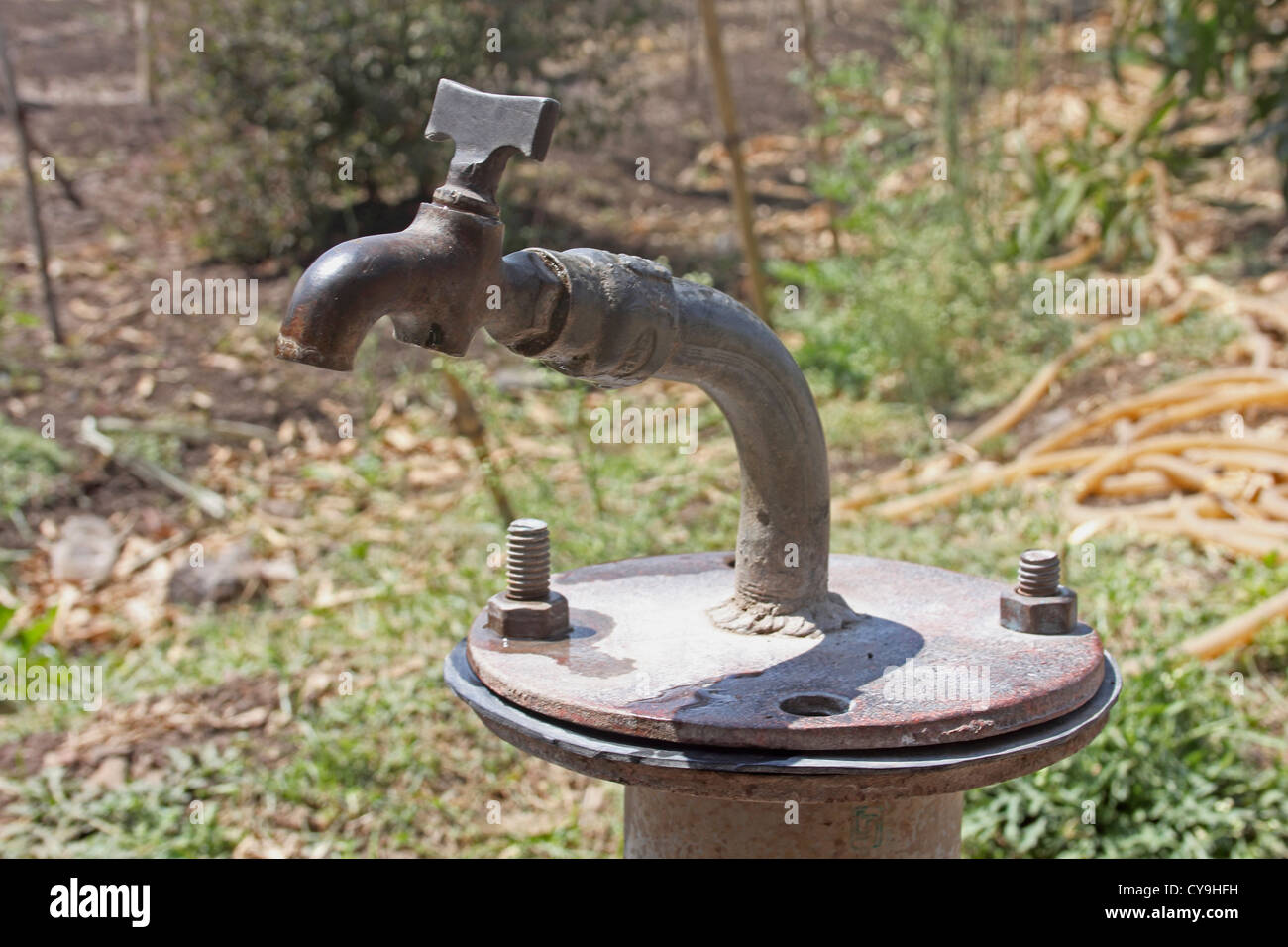 Community Water Tap Stock Photo - Alamy