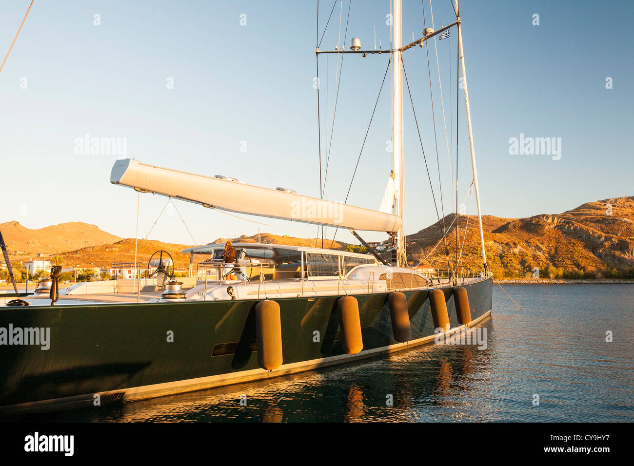 Harbour boat superyacht sailing hi-res stock photography and images - Alamy
