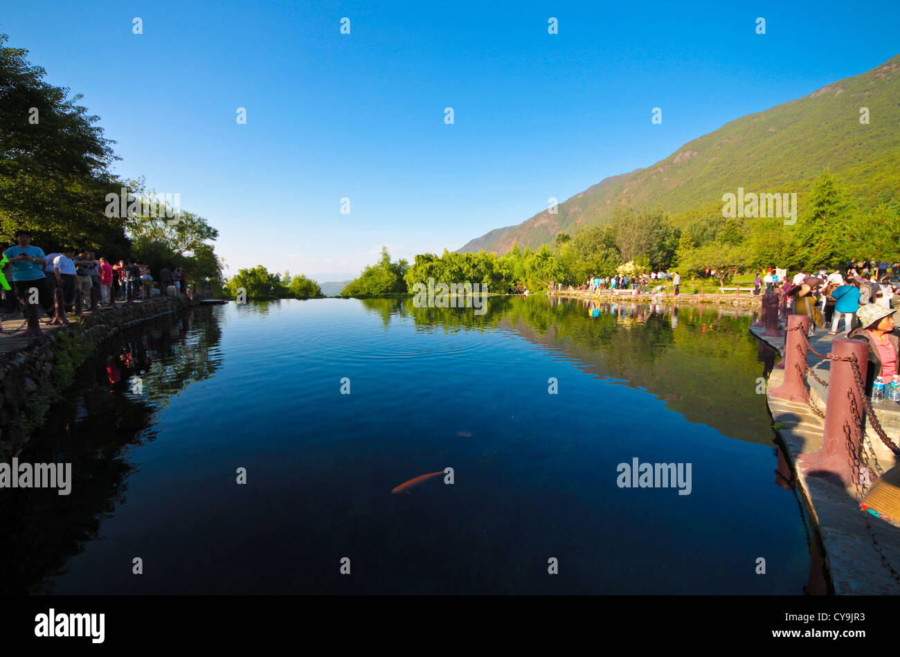 Scenic view of Jade Water Village, a naxi minority village at the foot ...