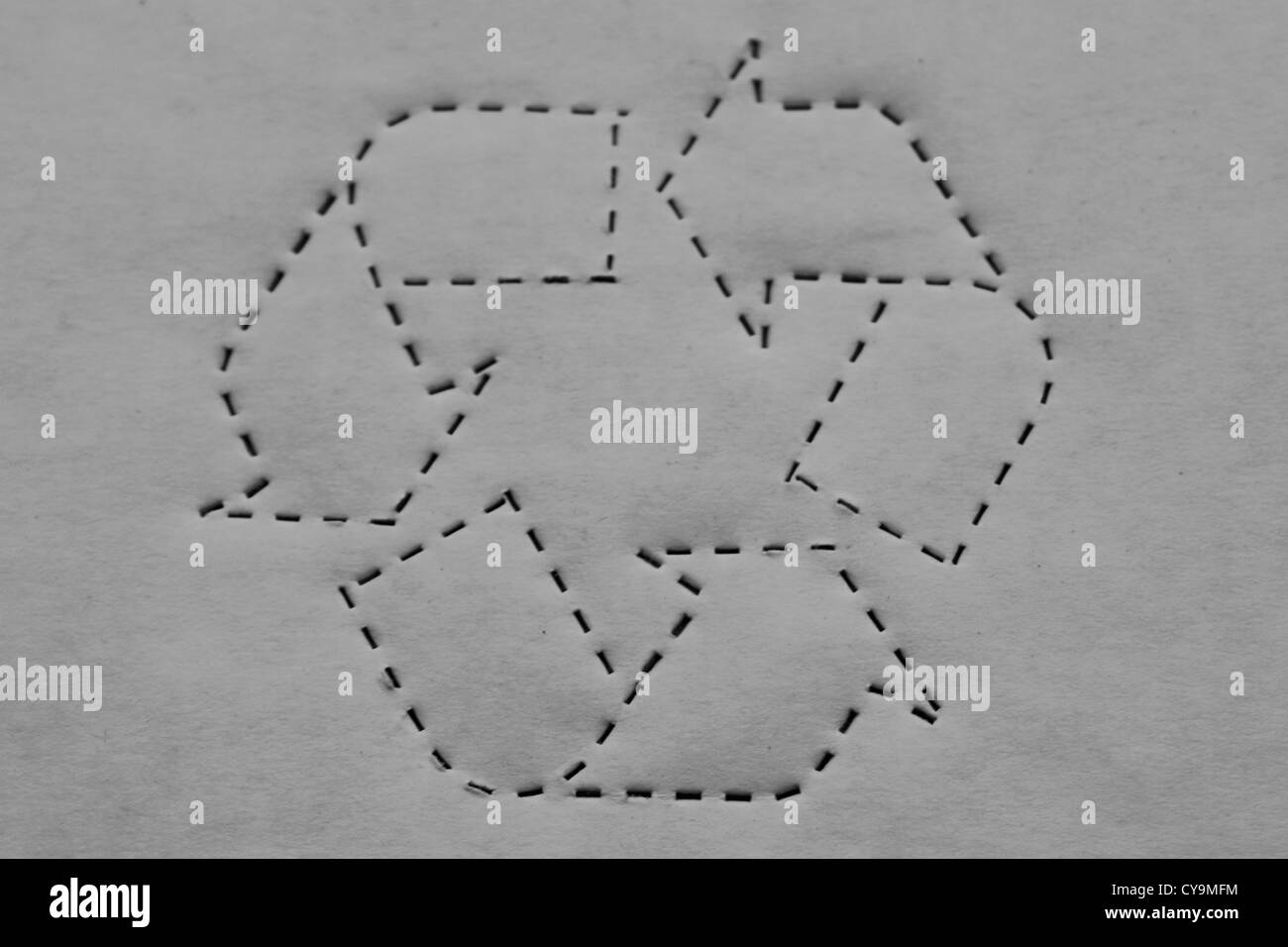 Recycle sign on paper texture hi-res stock photography and images - Alamy