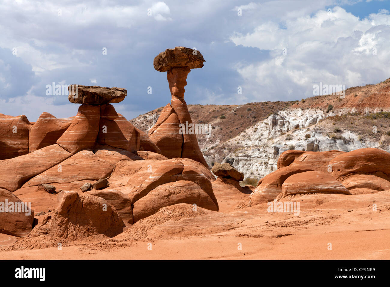 Toadstool hoodoo formation in Grand Staircase Escalante National ...