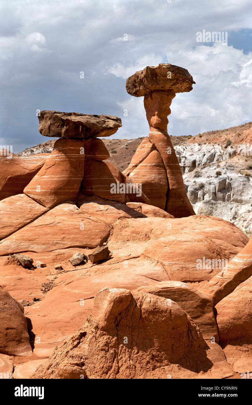 Toadstool hoodoo formation in Grand Staircase Escalante National ...
