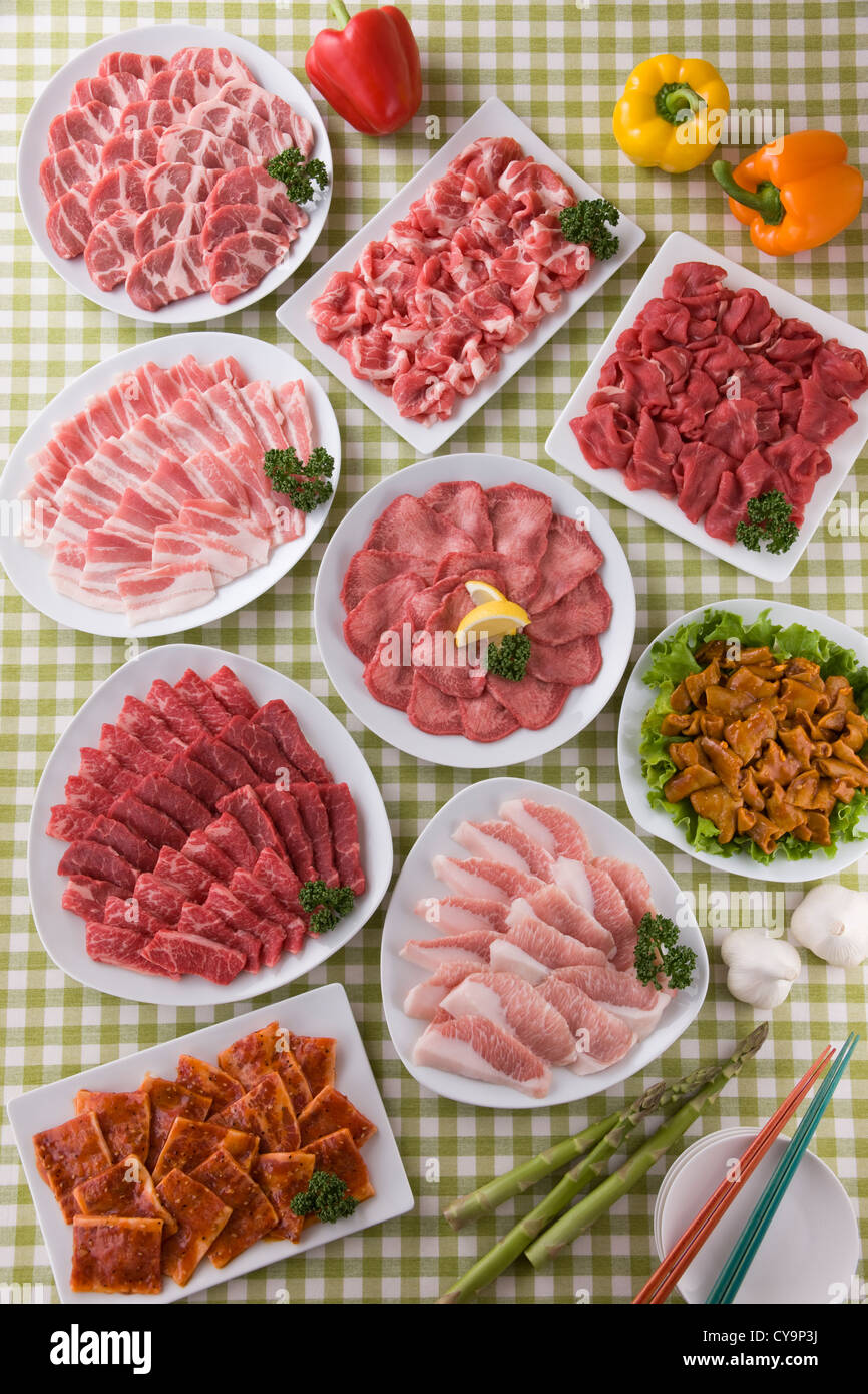 Meat for Korean Barbecue Stock Photo - Alamy