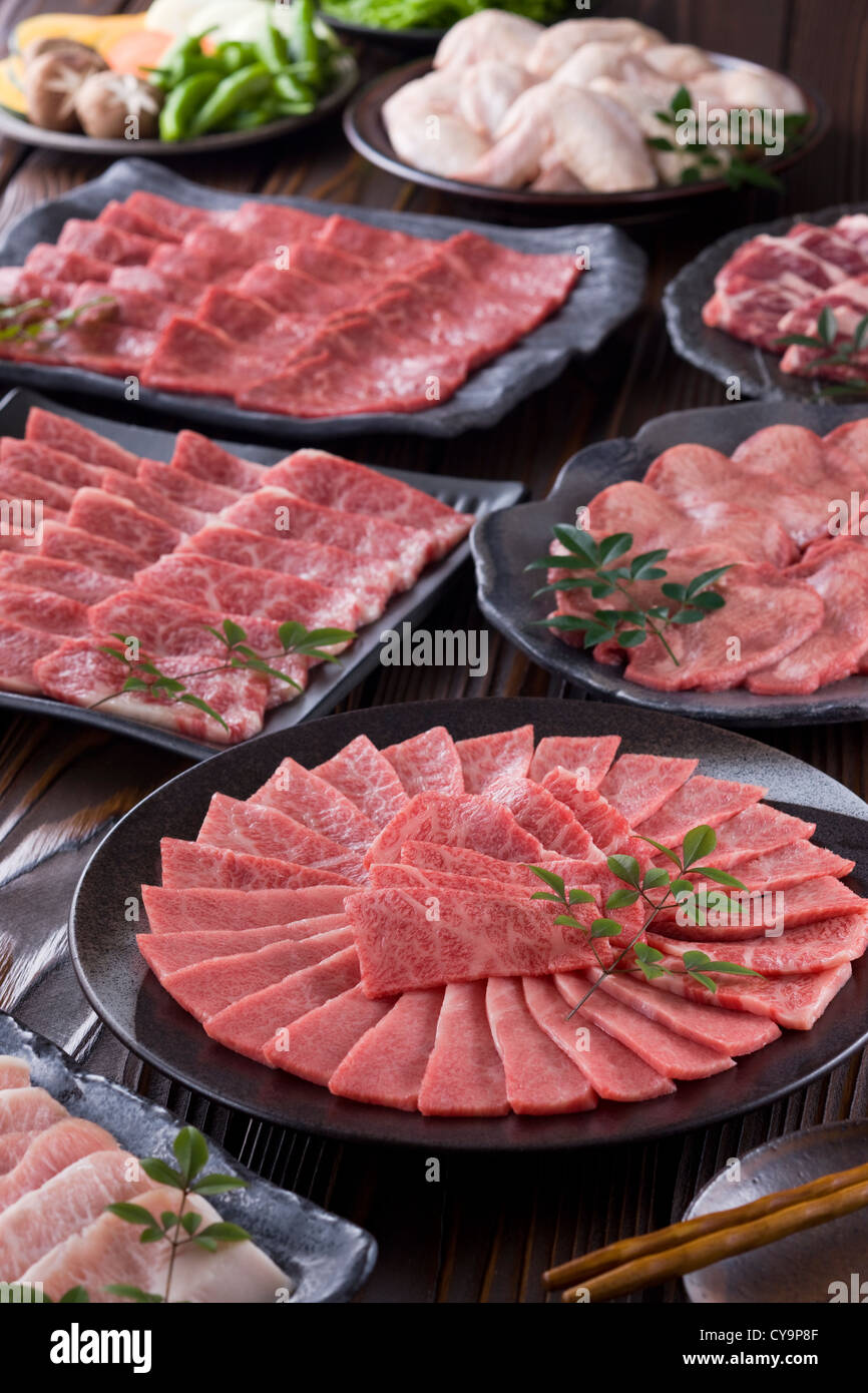 Meat for Korean Barbecue Stock Photo - Alamy