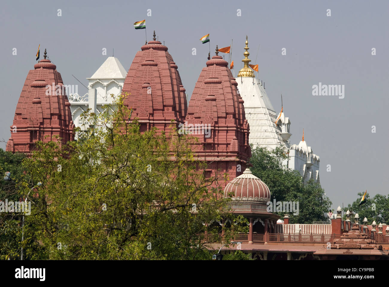 The Lal Mandir (Red temple) opposite the Red fort in Old Delhi, India ...