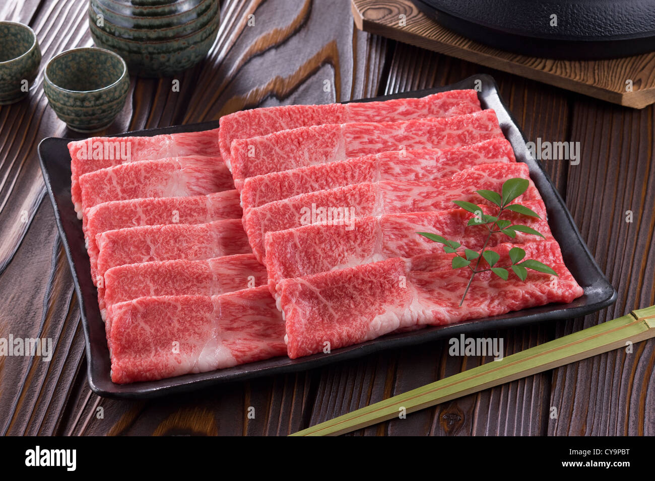 Thinly sliced beef meat hi-res stock photography and images - Alamy
