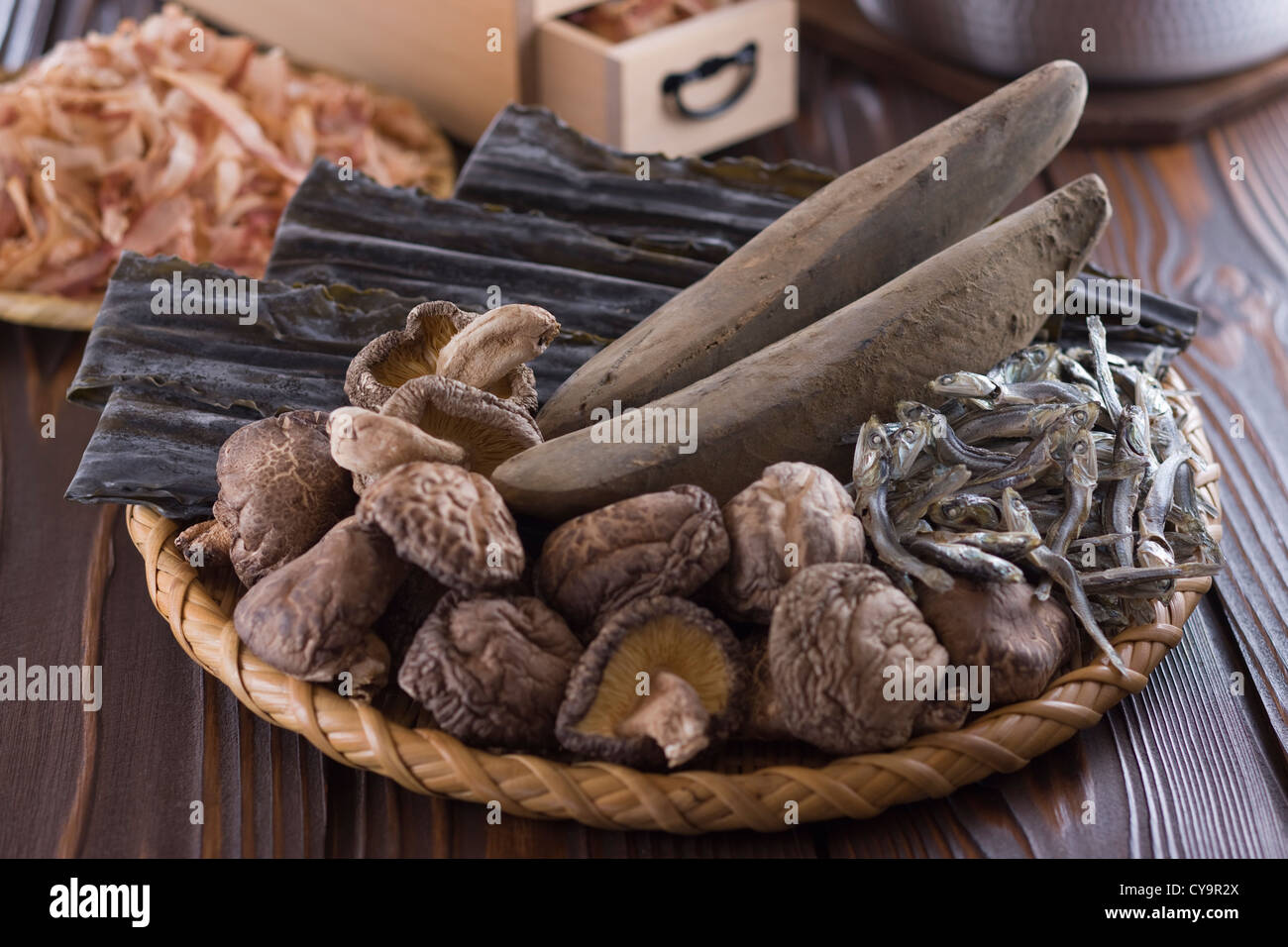 Ingredients of Dashi Stock Photo - Alamy