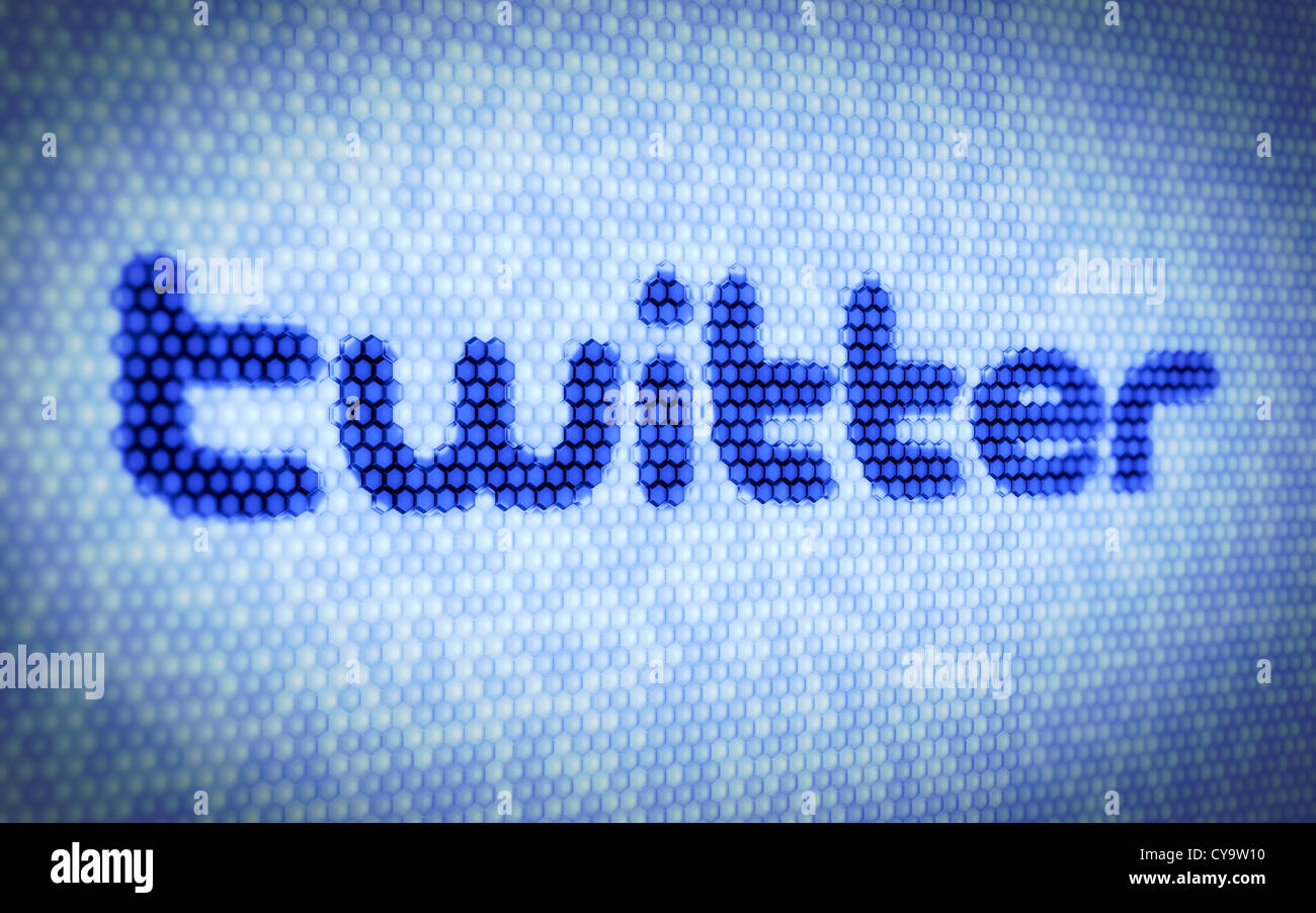 3d illustration of twitter concept on computer screen Stock Photo - Alamy