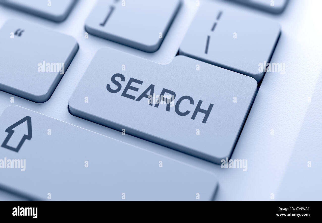 Search button on keyboard with soft focus Stock Photo - Alamy