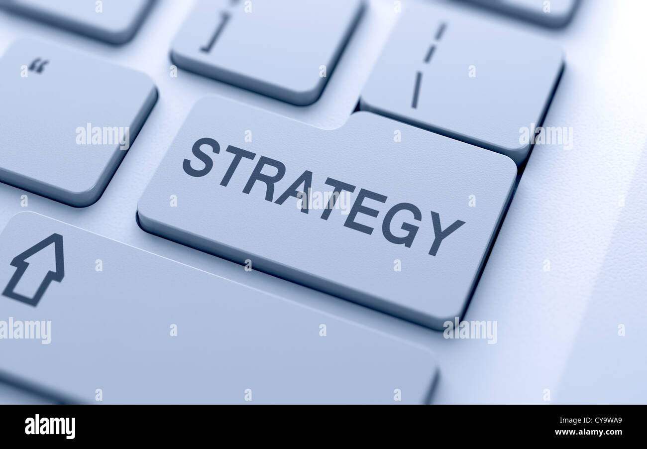 Strategy button on keyboard with soft focus Stock Photo - Alamy