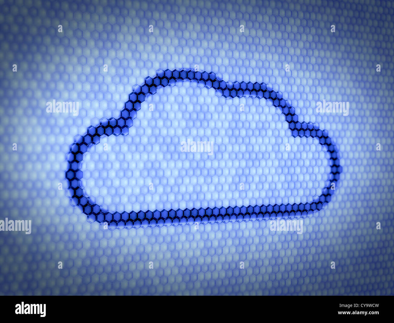 3d illustration of cloud icon on computer screen Stock Photo - Alamy