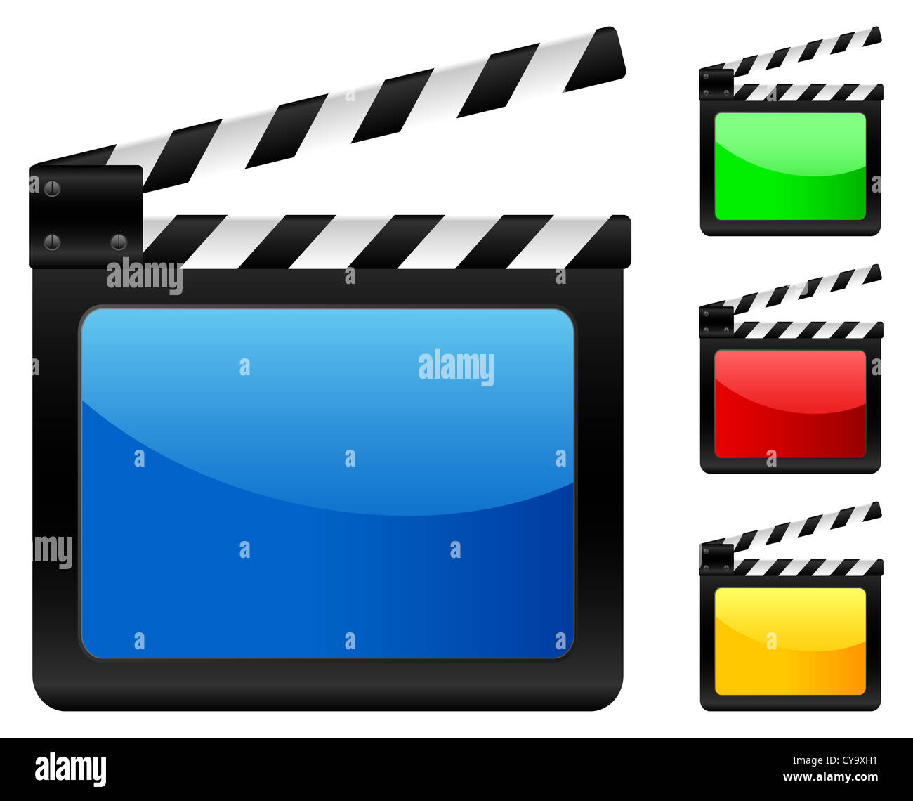 Digital movie clapper board. Vector illustration Stock Photo - Alamy