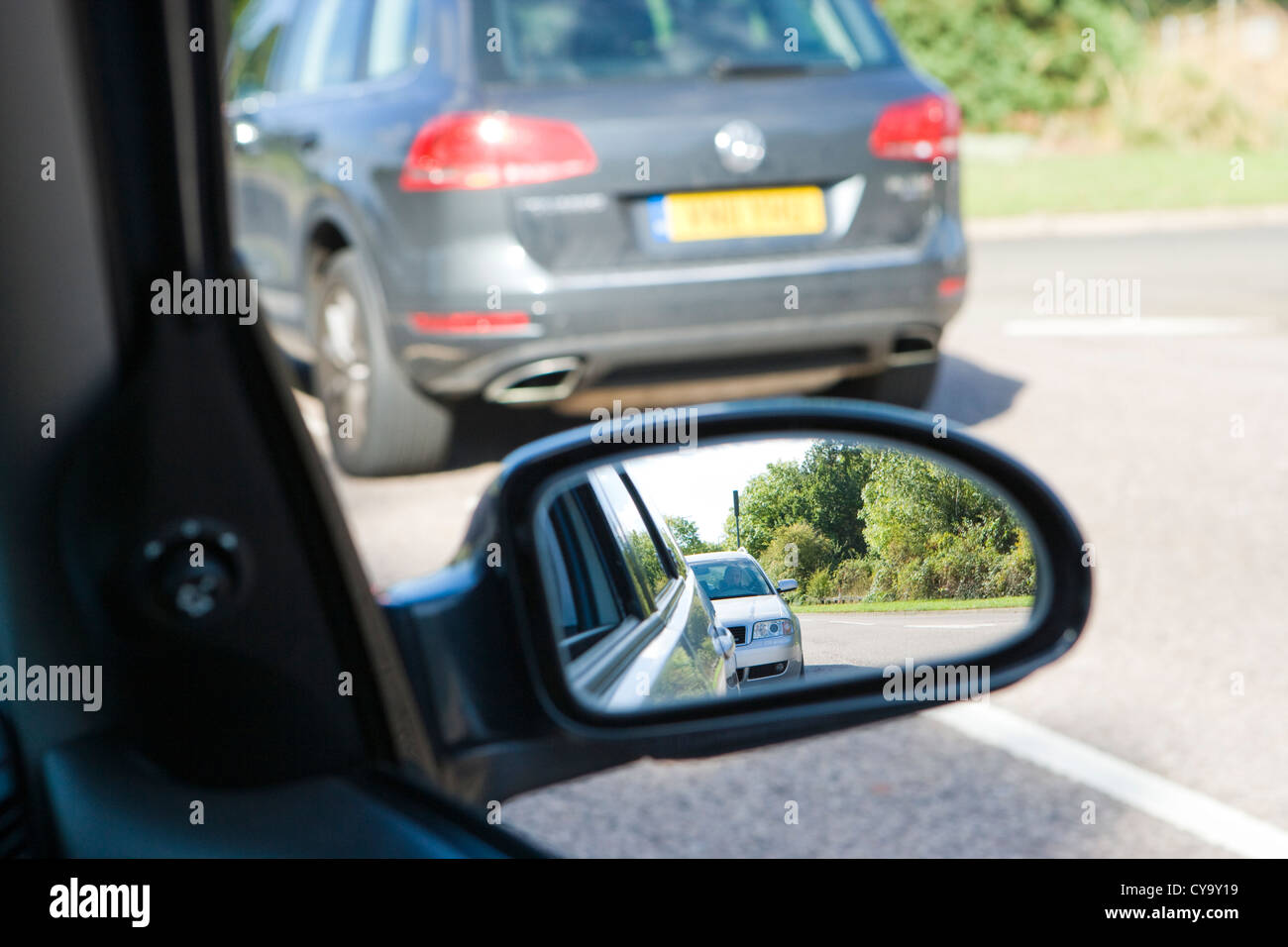 Car rear view mirror Stock Photo - Alamy