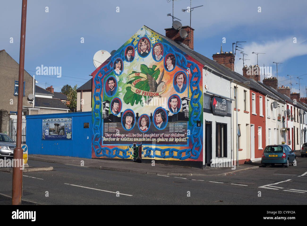 gmlh0310 4879 Hunger strike republican mural in Westland Street Bogside ...