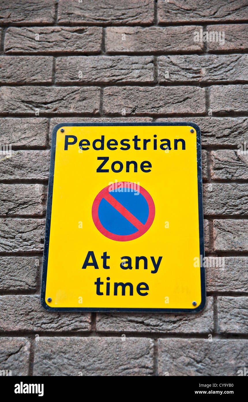 A "Pedestrian Zone" sign Stock Photo - Alamy
