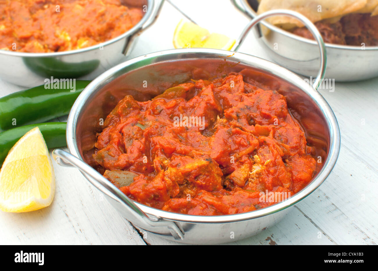 Chicken tikka masala curry spicy indian cuisine takeaway meal dinner hi ...