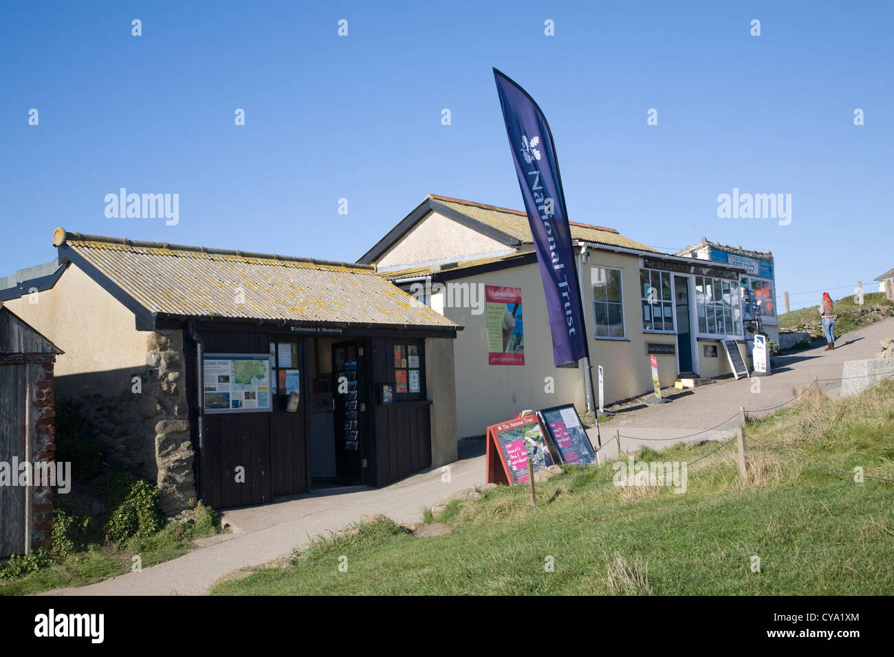 Cafe and National Trust shop Lizard Point, Cornwall, England Stock ...