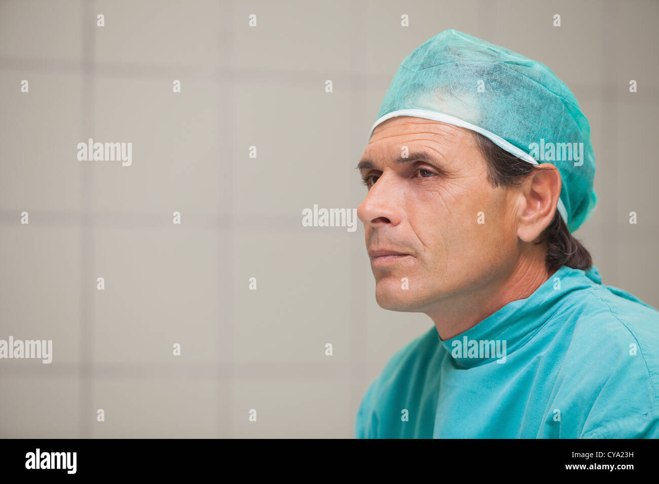 Unhappy surgeon in a hospital Stock Photo - Alamy