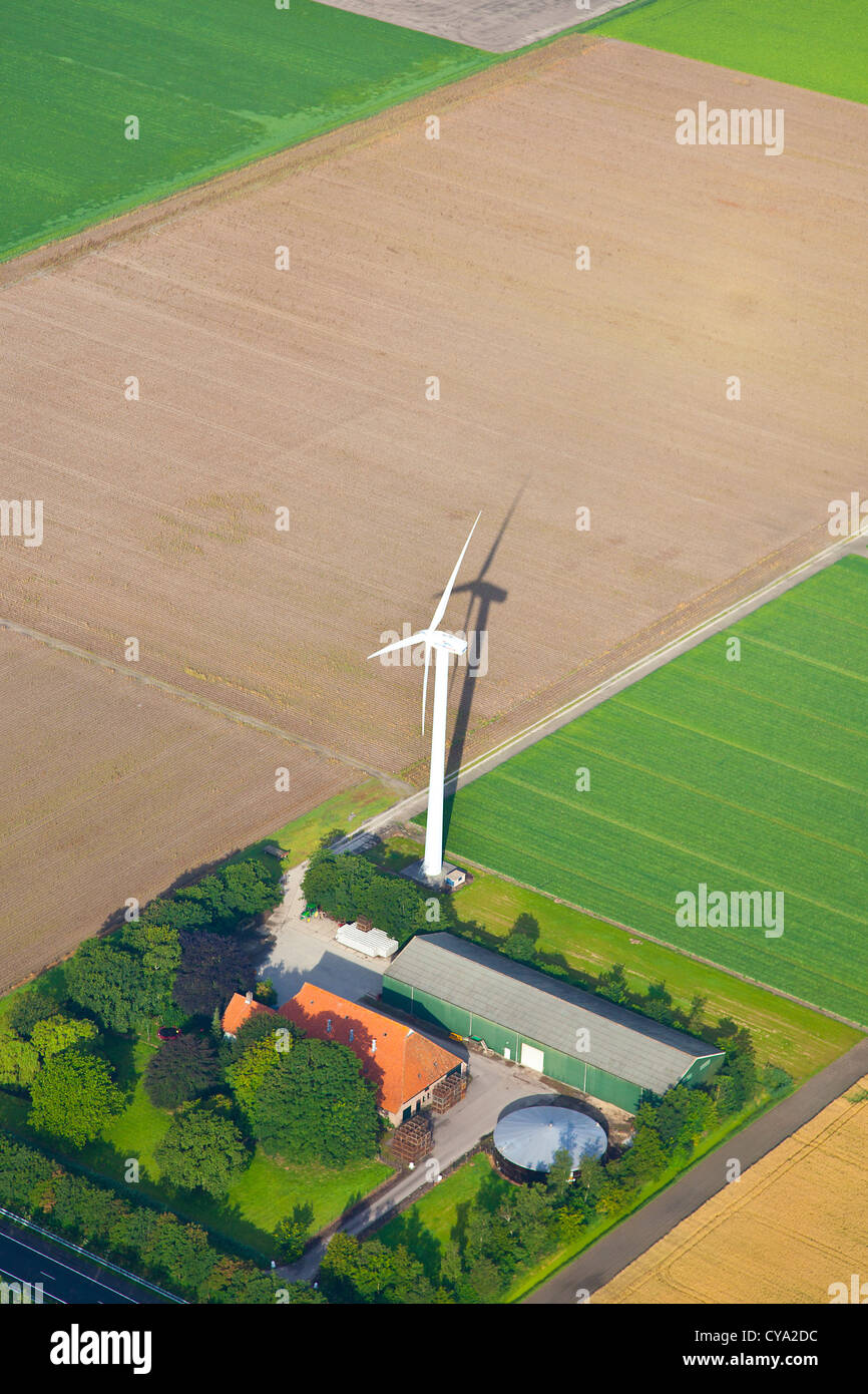 View at Dutch farm from above Stock Photo - Alamy