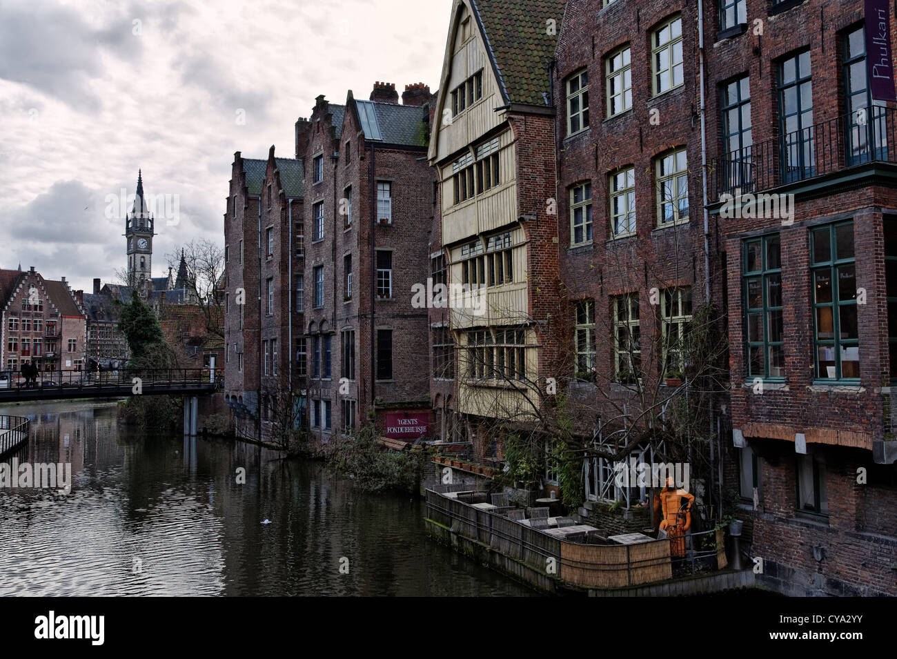 Old Flemish Buildings in Ghent Stock Photo - Alamy