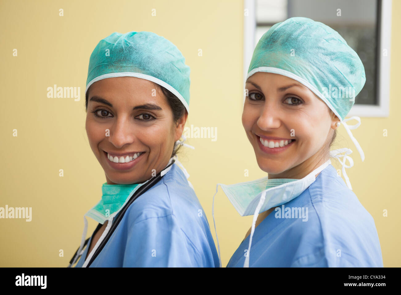 Two smiling nurses Stock Photo - Alamy