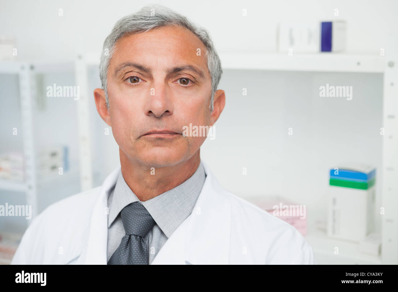 Doctor is looking into the camera Stock Photo - Alamy